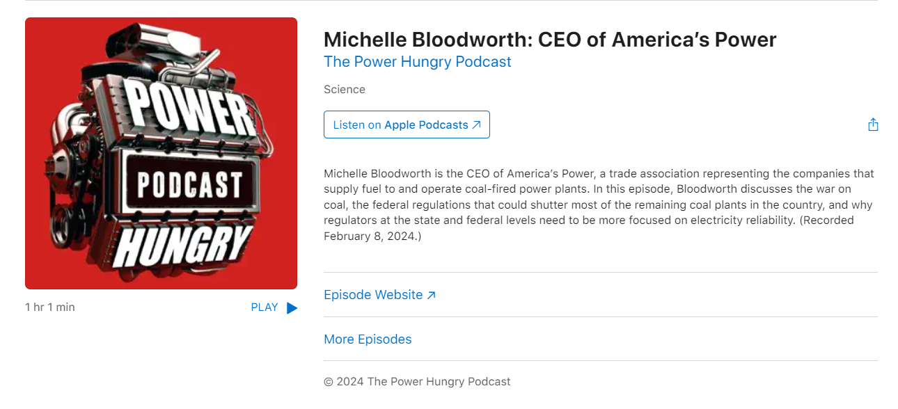 America’s Power Featured on Robert Bryce’s Power Hungry Podcast ...